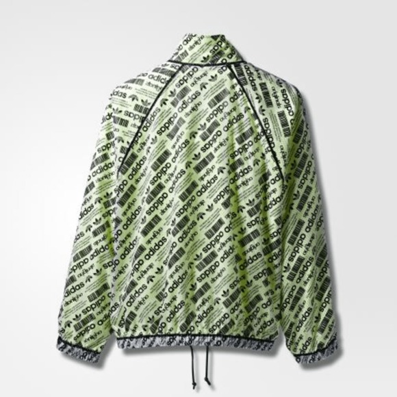 adidas | Jackets & Coats | Adidas Aw Windbreaker Jacket White Black ...